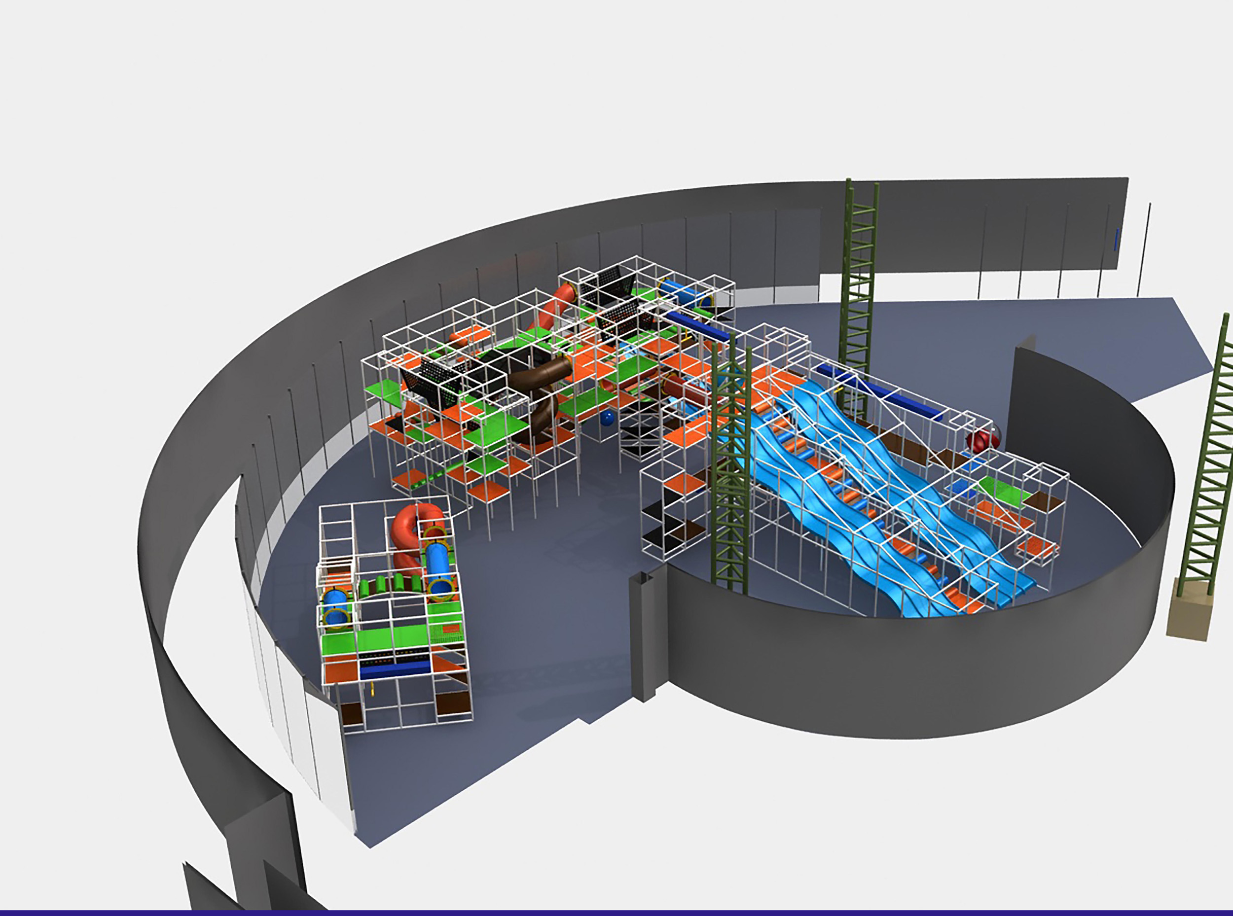 Indoor Playground GPS1117 - 21 ft. H x 92 ft. W x 84 ft. | Go Play Systems