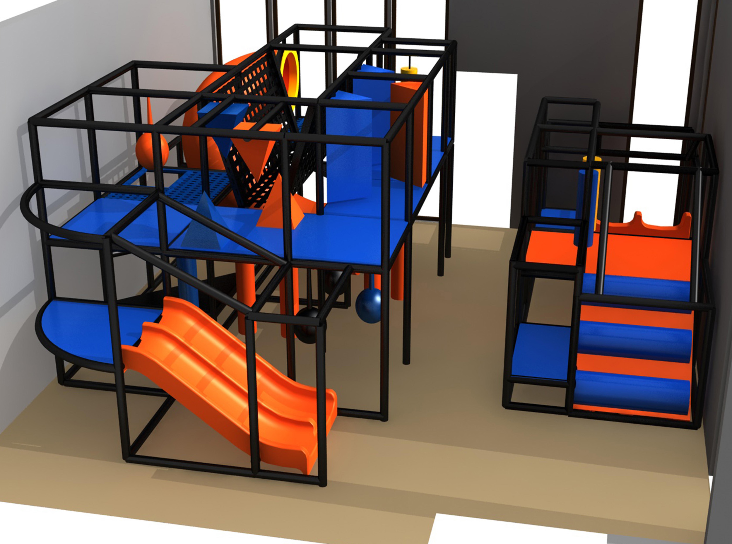 Indoor Playground GPS1168 - 9 ft. H x 11 ft. W x 20 ft. | Go Play Systems