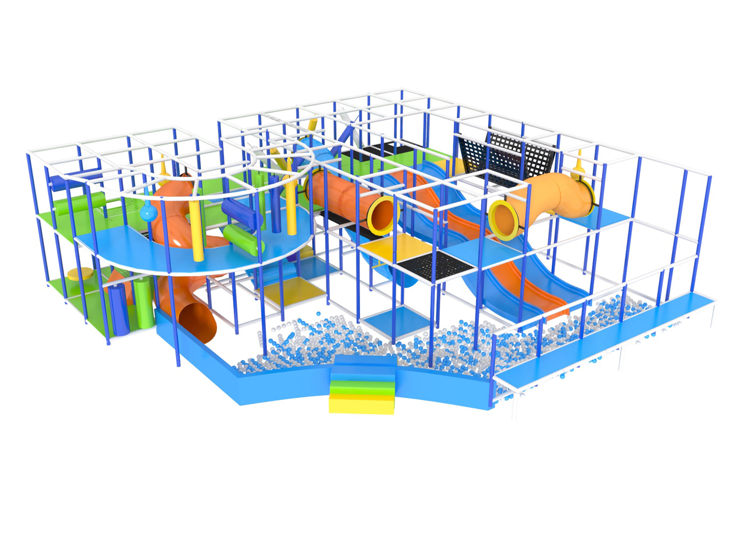 Indoor Playground GPS1169 - 12 ft. H x 36 ft. W x 36 ft. | Go Play Systems