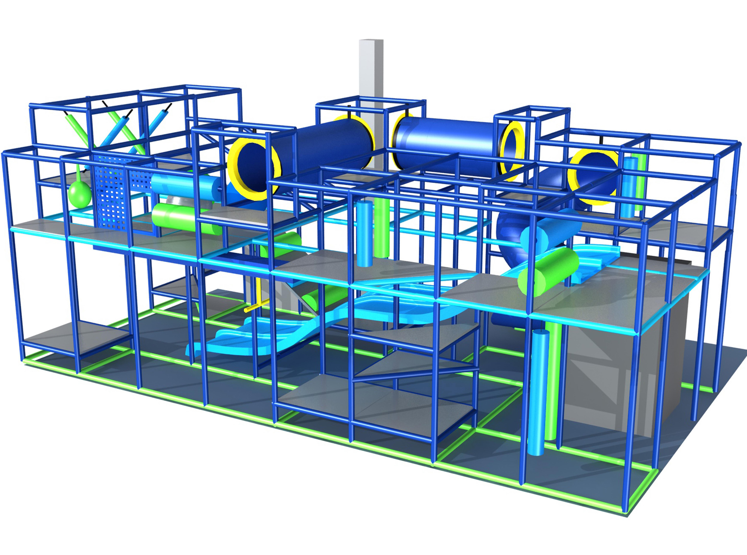 Indoor Playground GPS1181 - 13 ft. H x 32 ft. W x 18 ft. | Go Play Systems