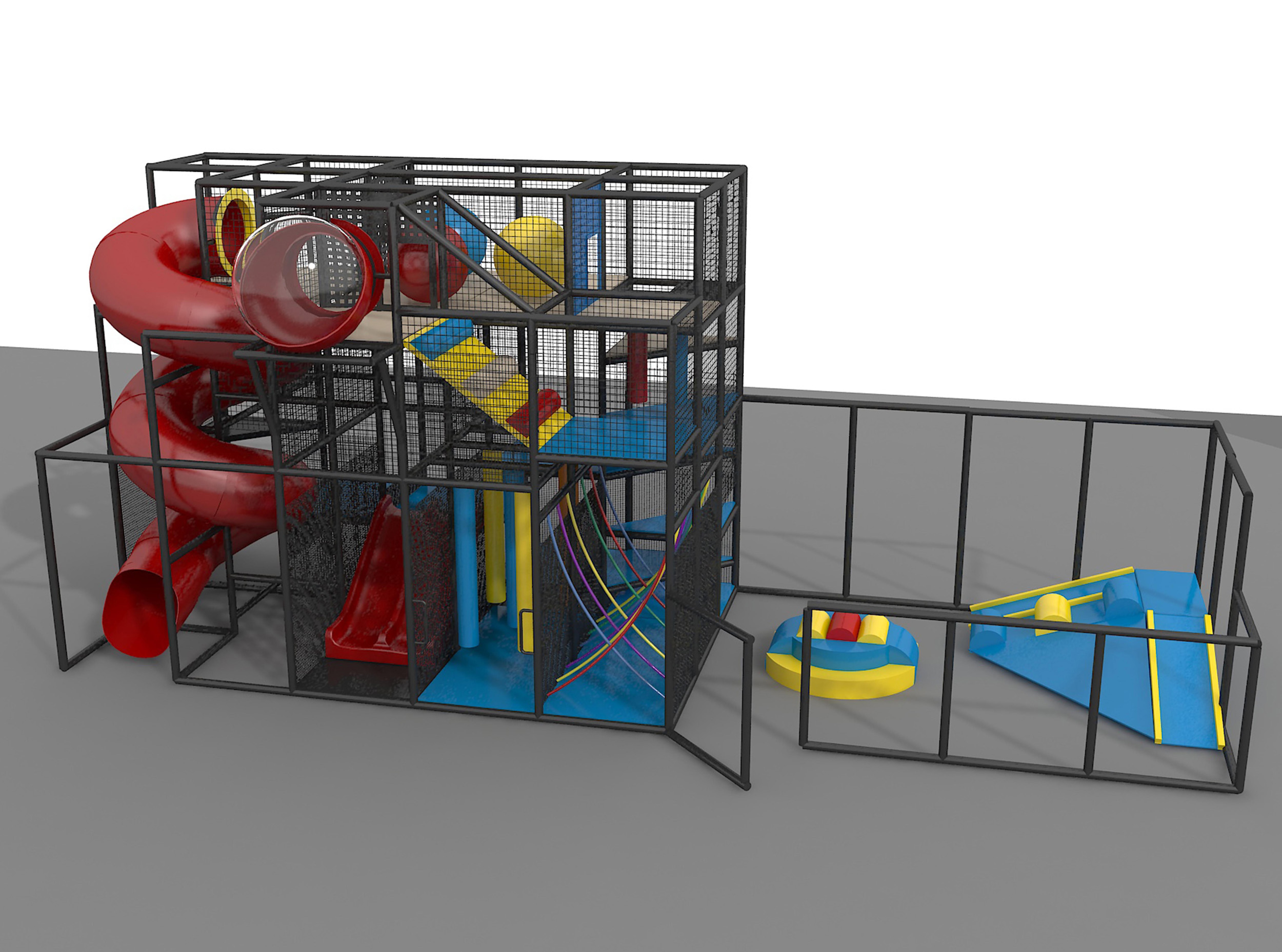 Indoor Playground GPS842 - 15 ft. H x 12 ft. W x 36 ft. | Go Play Systems