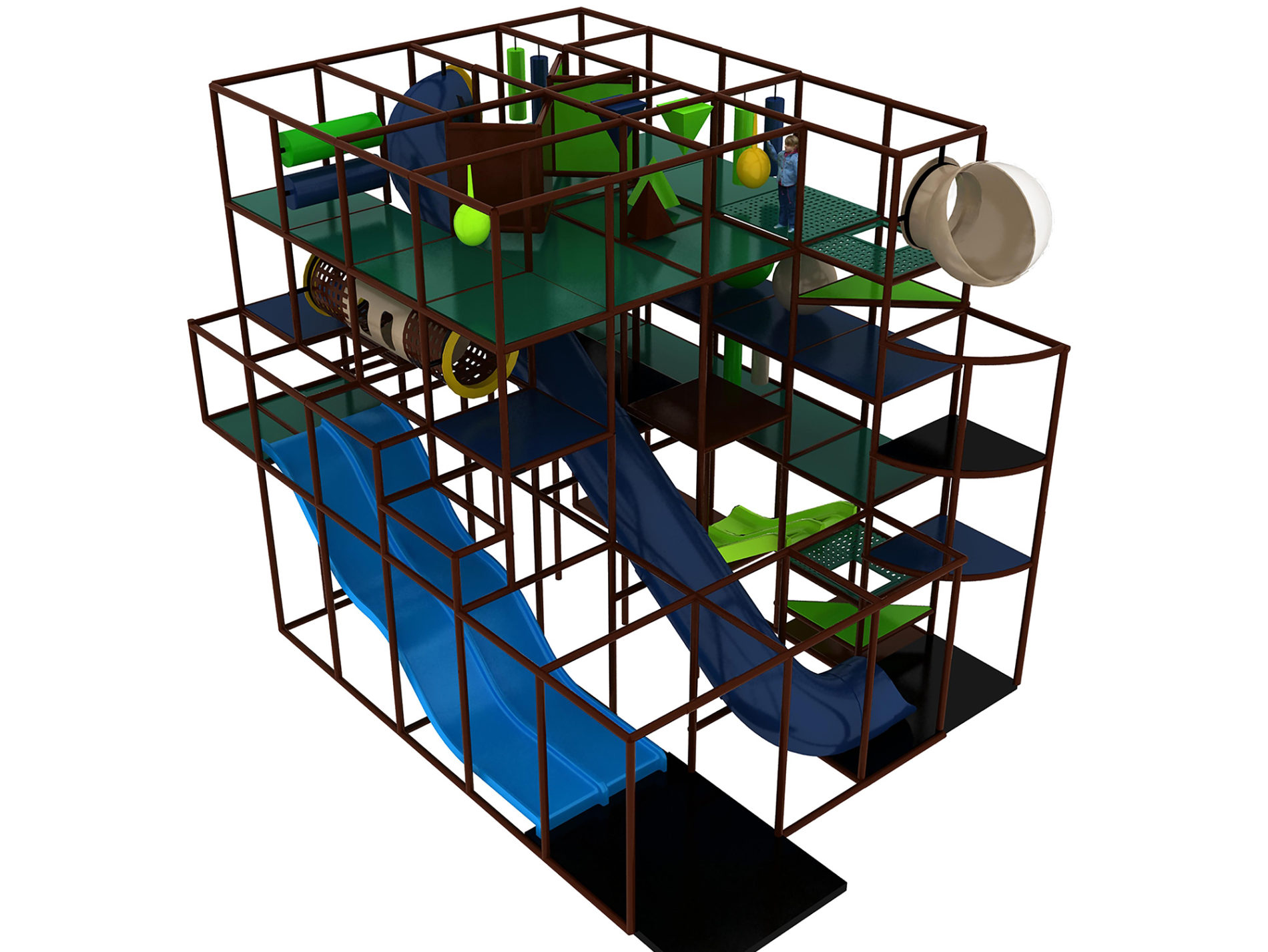 Buy Indoor Playground Equipment GPS417 -(Indoor Playsystem Size) 19 ft ...