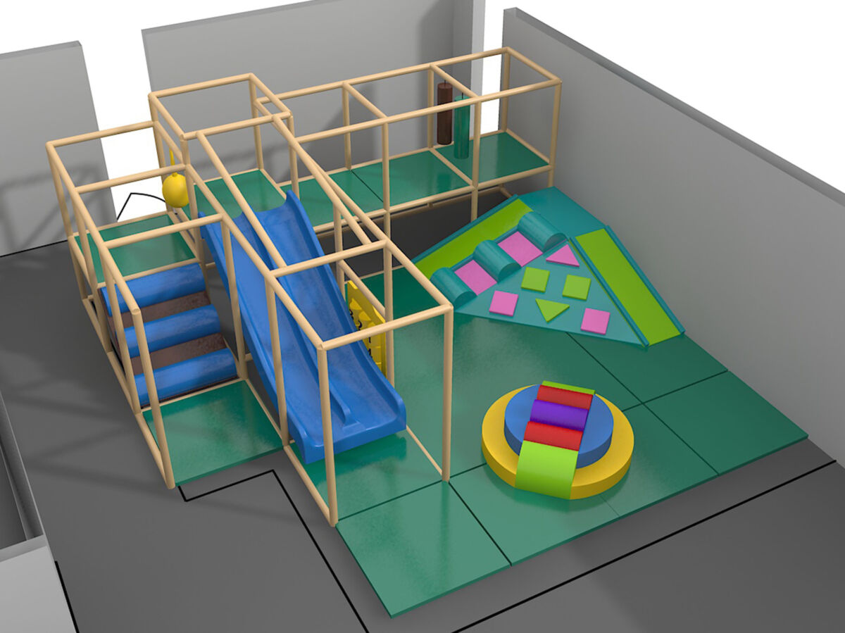 Indoor Playground GPS957 - (Indoor Playsystem Size) - 8 ft. H x 20 ft ...