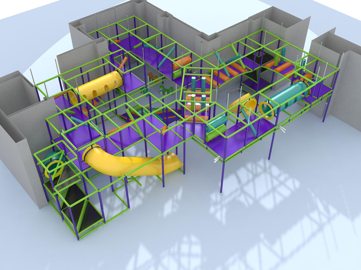 Indoor Playground GPS969 - (Indoor Playsystem Size) - 11 ft. H x 34 ft ...