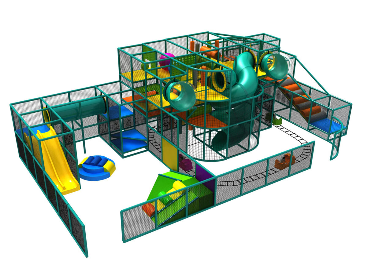 Indoor Playground GPS787 - 13 ft. H x 24 ft. W x 44 ft. | Go Play Systems